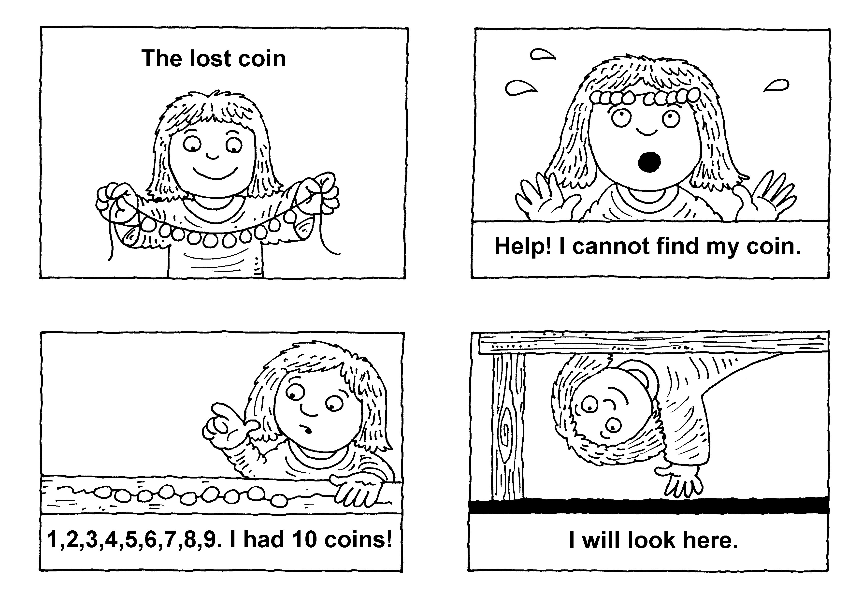 The Lost Coin Coloring Page